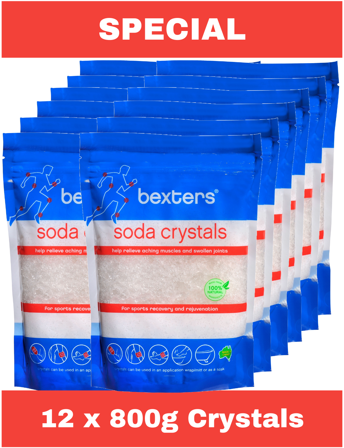 Bexters Soda Crystals 800g | Formerly Lectric Crystals